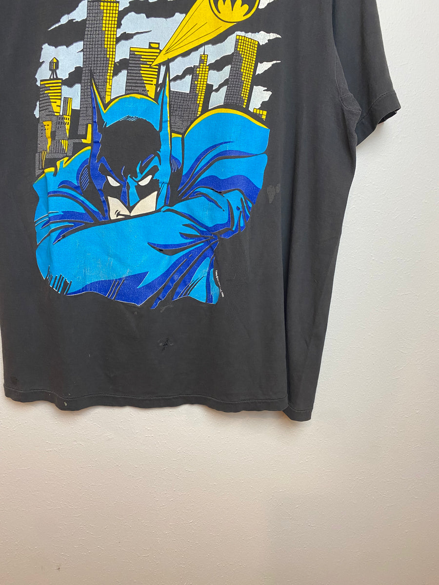 1989 Faded/Distressed Batman Gotham City Signal T-Shirt – generalvintage